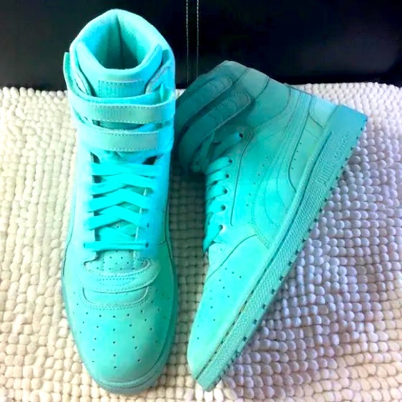 Puma | Shoes | Puma Shoes Puma Contact Sky Hightop Turquoise Sneakers ...